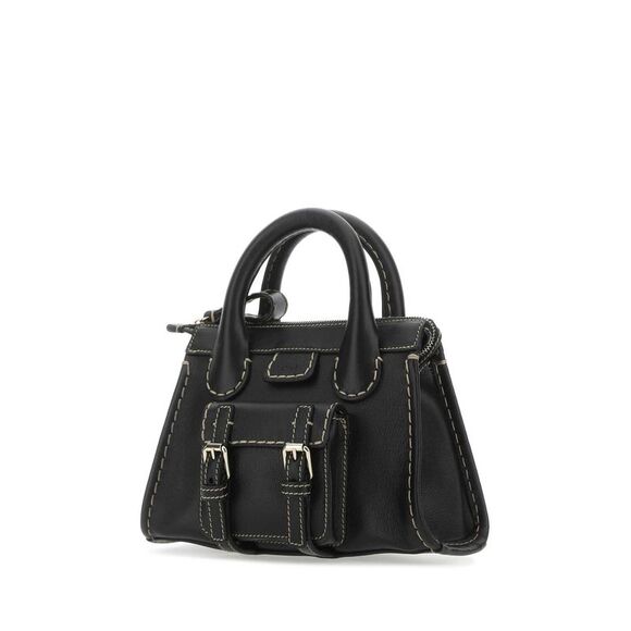Chloe | Bags | Chloe Women Black Leather Mini Edith Handbag | Poshmark